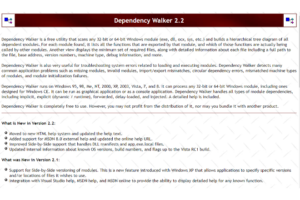 プログラムやDLLの依存関係を調べる「Dependency Walker」の使い方