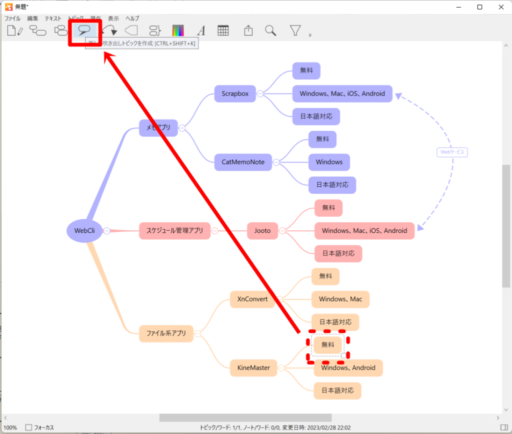 iCloudの同期もできるマインドマップアプリ「iThoughts」の使い方